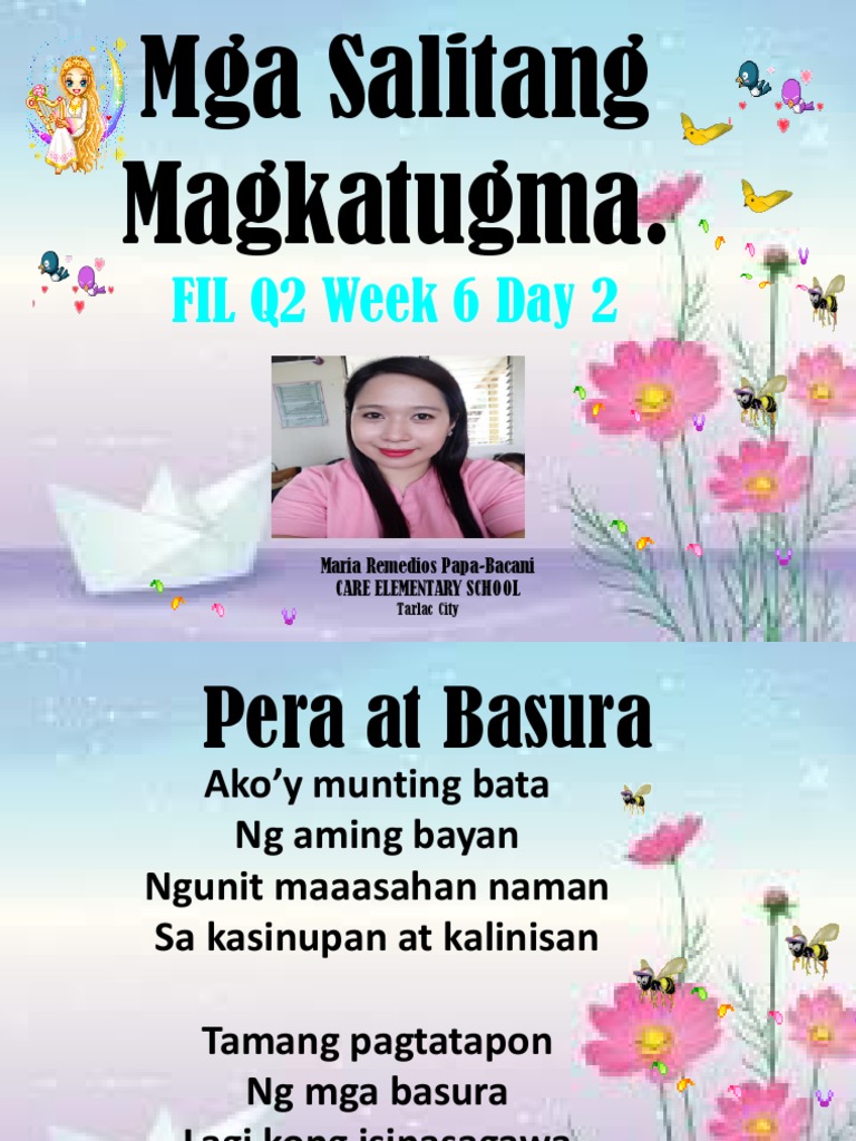 FIL Q2 Week 6 Day 2 Mga Salitang Magkatugma | PDF