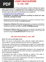 FIRE LOAD calculation
