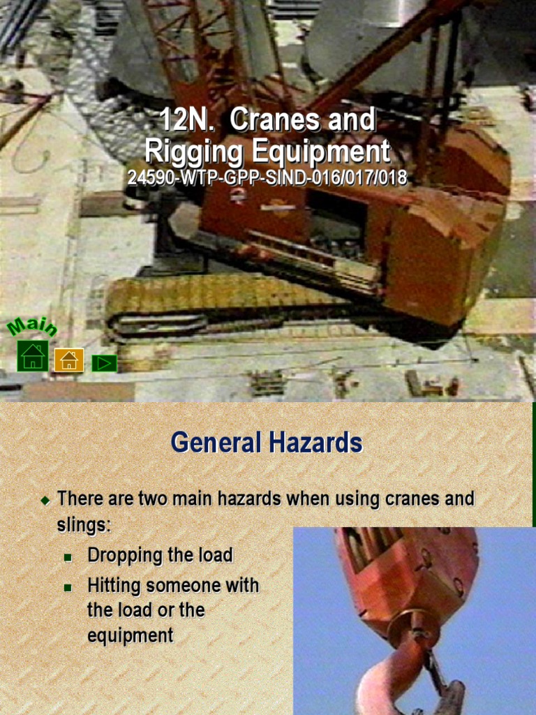 12N. Cranes and Rigging Equipment: 24590-WTP-GPP-SIND-016/017/018 | PDF | Crane (Machine ...