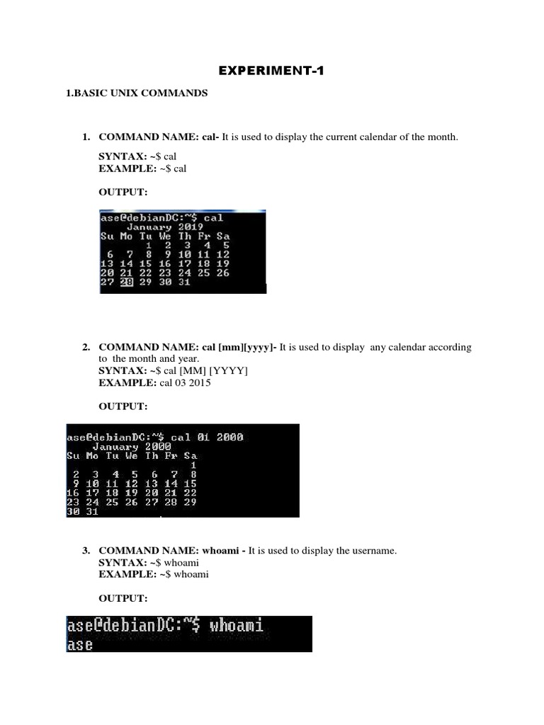 Experiment-1: To The Month and Year | PDF | Filename | Computer File