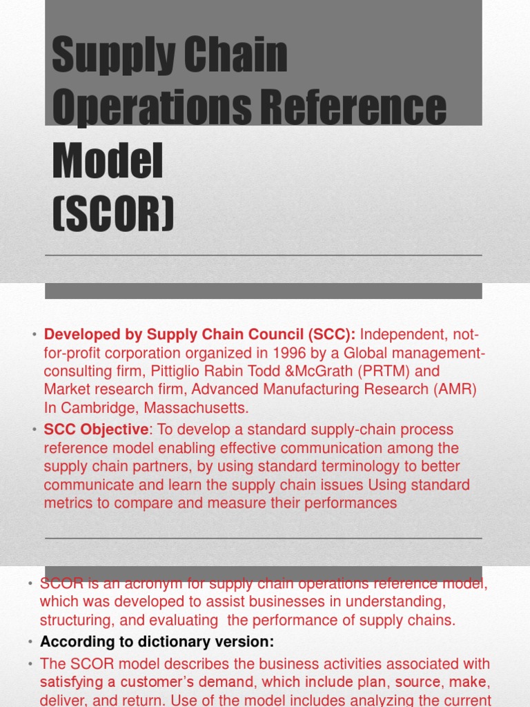 SCOR Model | PDF | Supply Chain | Business Process