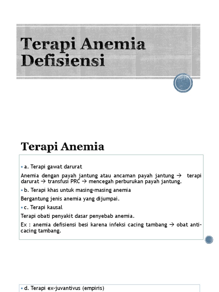 Terapi Anemia Defisiensi | PDF