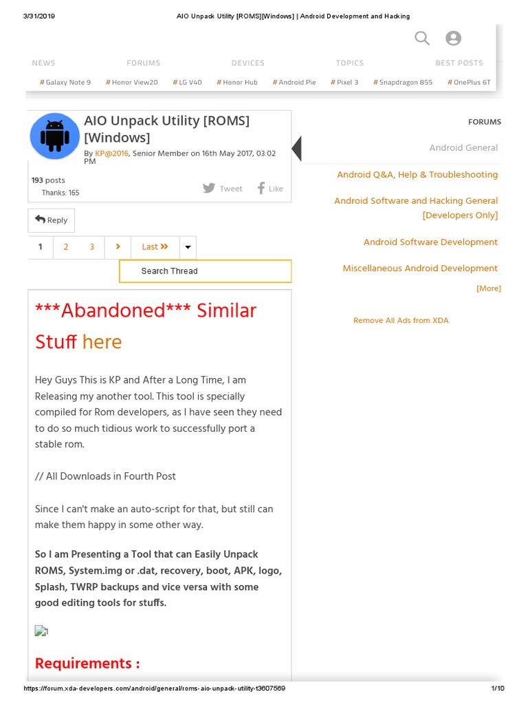 AIO Unpack Utility (ROMS) (Windows) - Android Development and Hacking ...