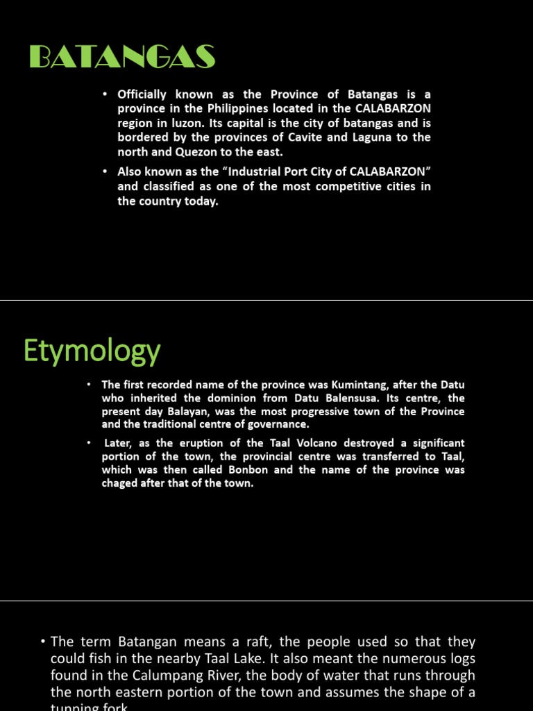 Batangas: - Officially Known As The Province of Batangas Is A | PDF