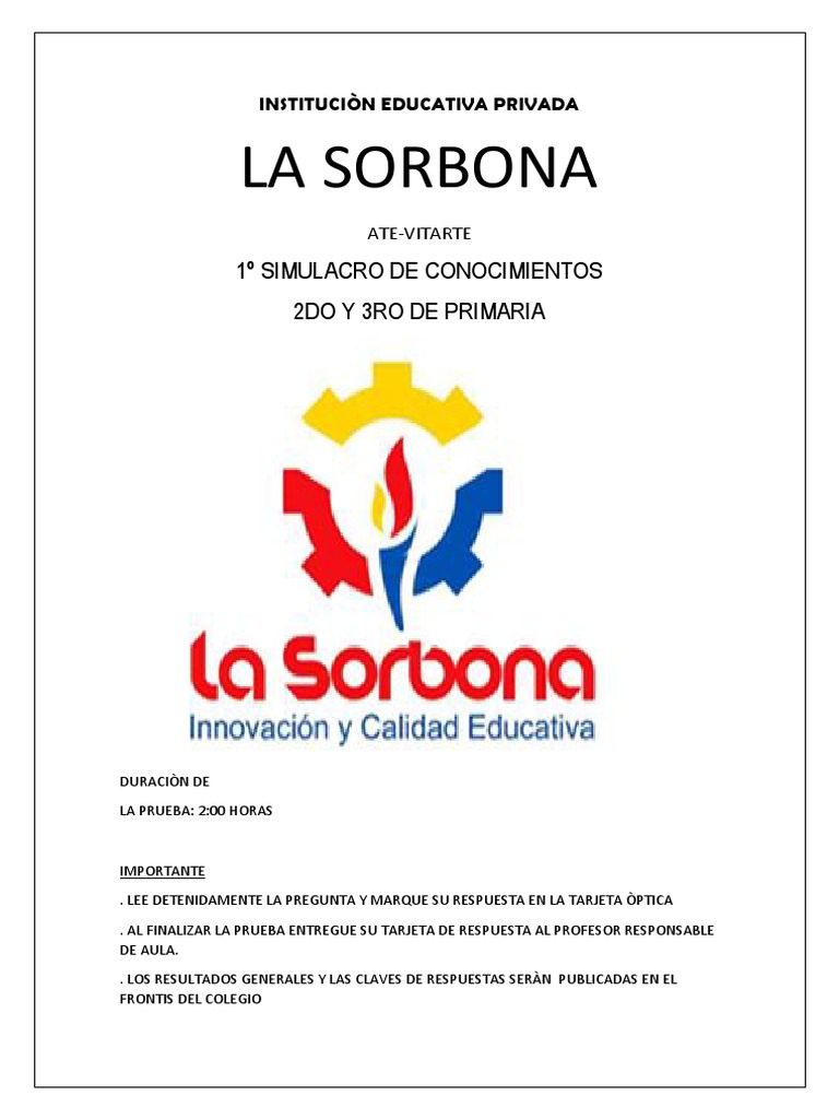 Simulacro 2do y 3ro Primaria | PDF | Pecado | Religión y creencia