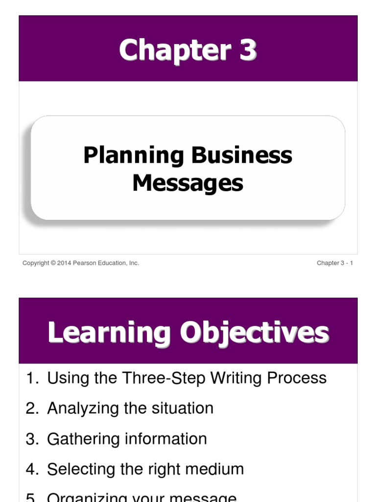 Planning Business Messages: Chapter 3 - 1 | PDF | Information | Copyright