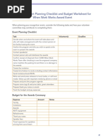 Event Planning Budget Worksheet | PDF