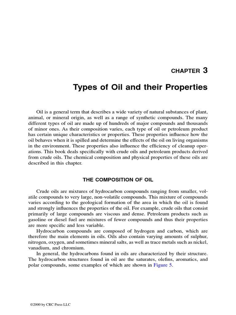 3 Types of Oil and Their Properties | PDF | Fuel Oil | Petroleum