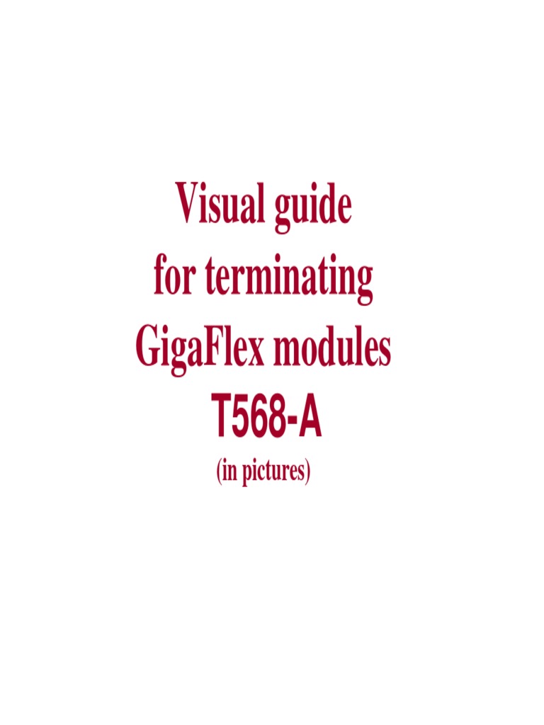 Visual Guide For Terminating Gigaflex Modules T568-A: (In Pictures ...