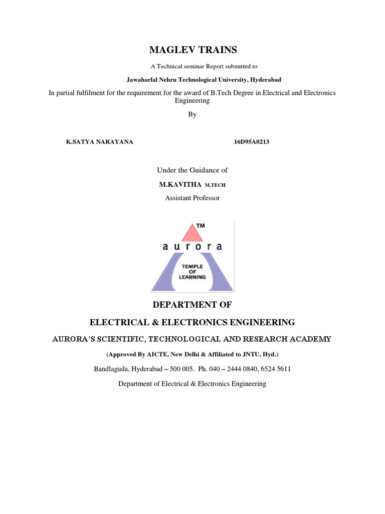 MAGLEV TRAINS Contents | PDF | Academia | Science
