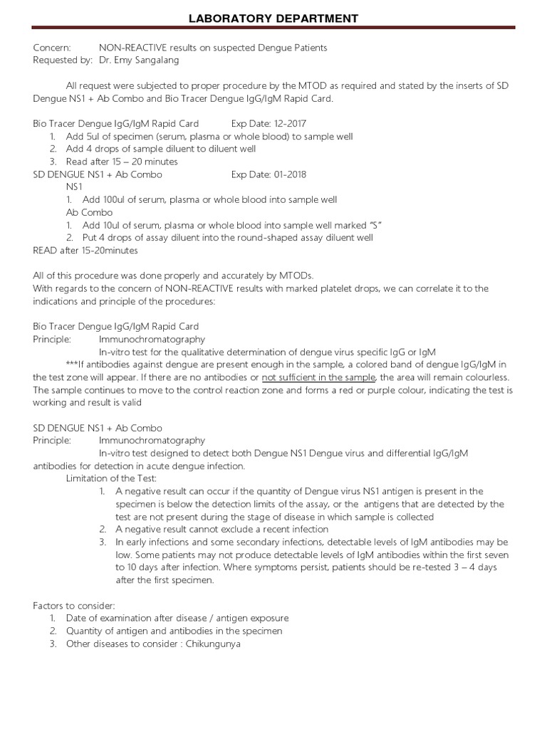 Dengue Report | PDF | Immunoglobulin G | Antibody