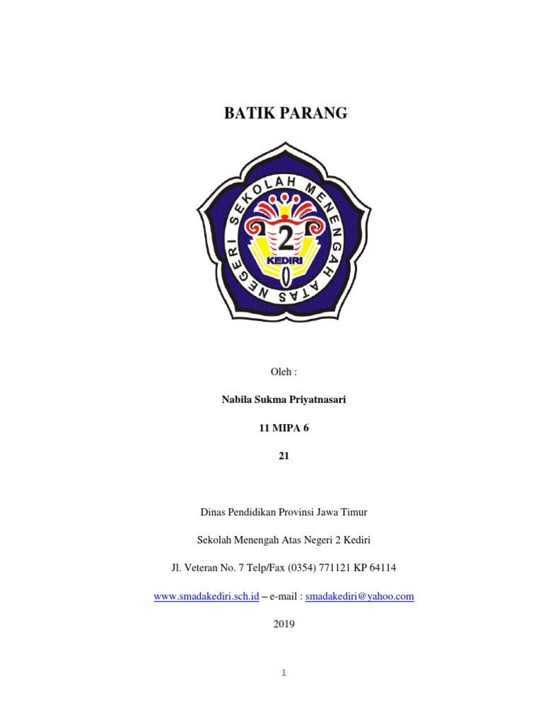 BATIK Parang Makalah Fix | PDF