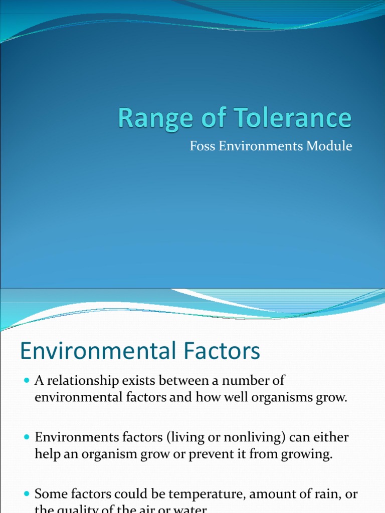 Range of Tolerance | PDF