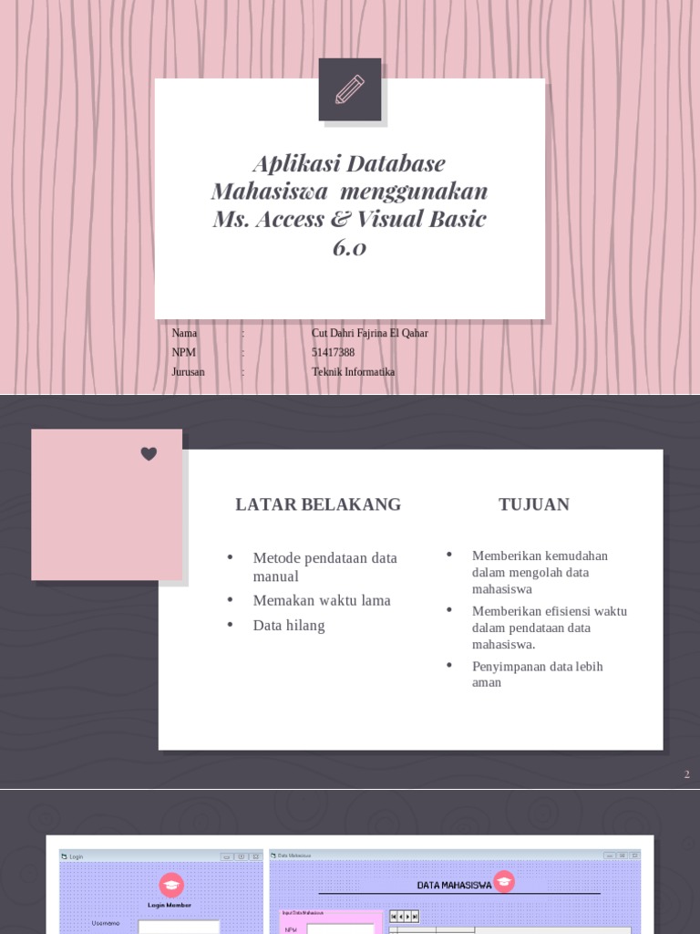 Aplikasi Database Mahasiswa | PDF