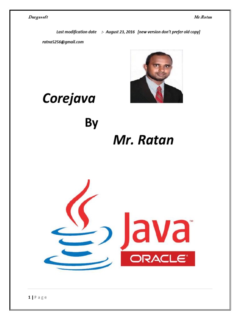 01 Core Java Pdf Pdf Java Programming Language Class Computer