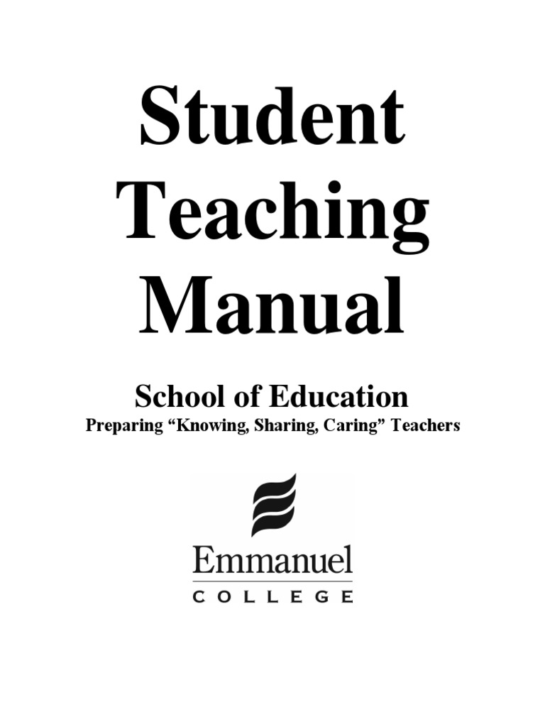 Student Teaching Manual | PDF | Teachers | Educational Assessment