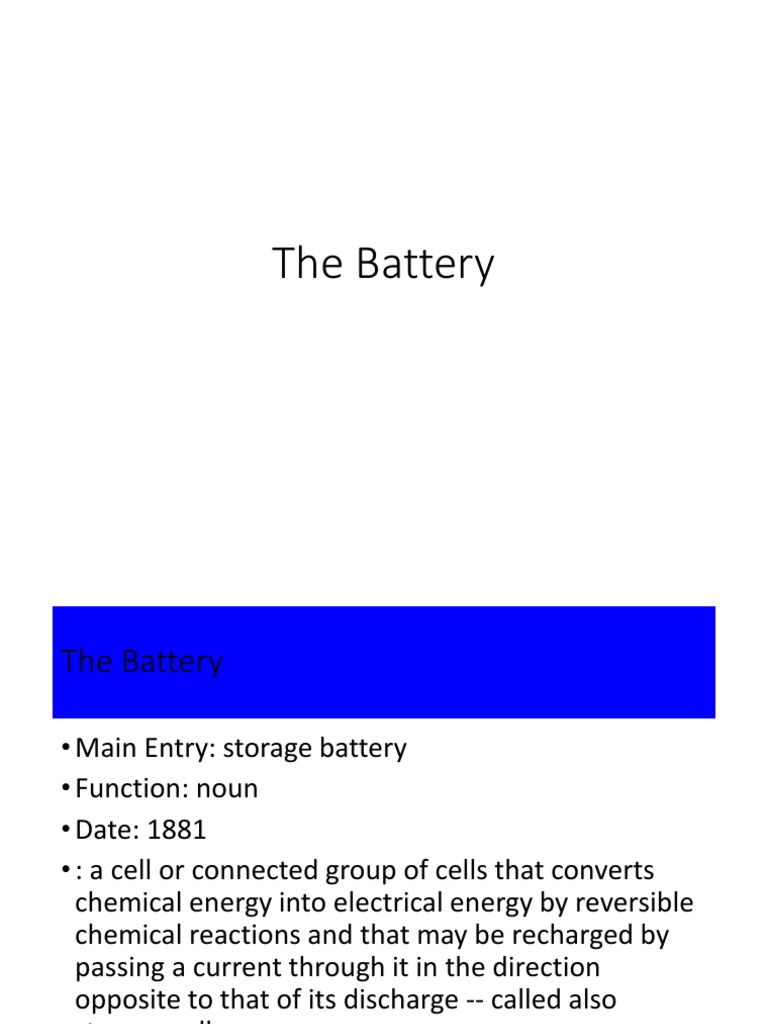 Battery | PDF | Rechargeable Battery | Voltage