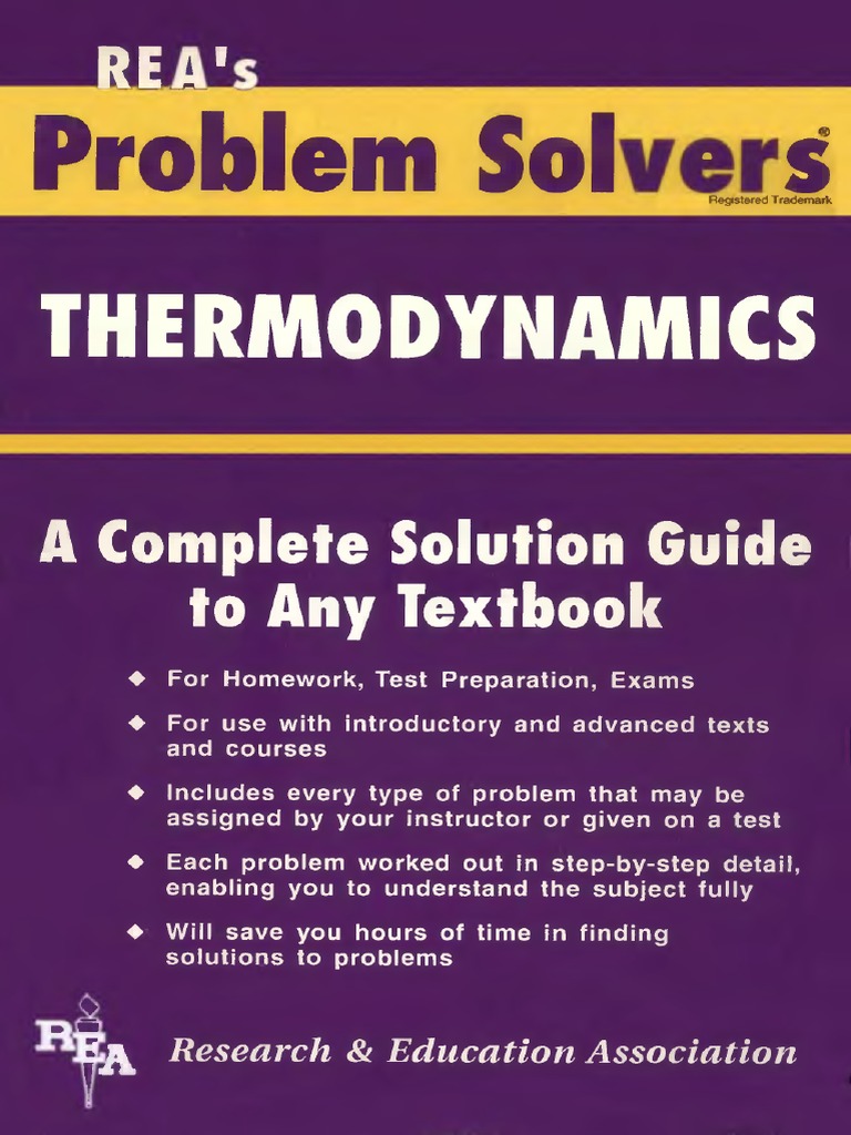 Thermodynamics Problem Solver Fogiel Rea Small PDF | PDF