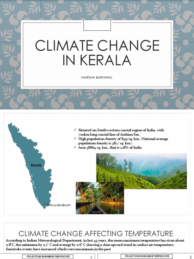 Climate Change in Kerala | PDF | Monsoon | Rain