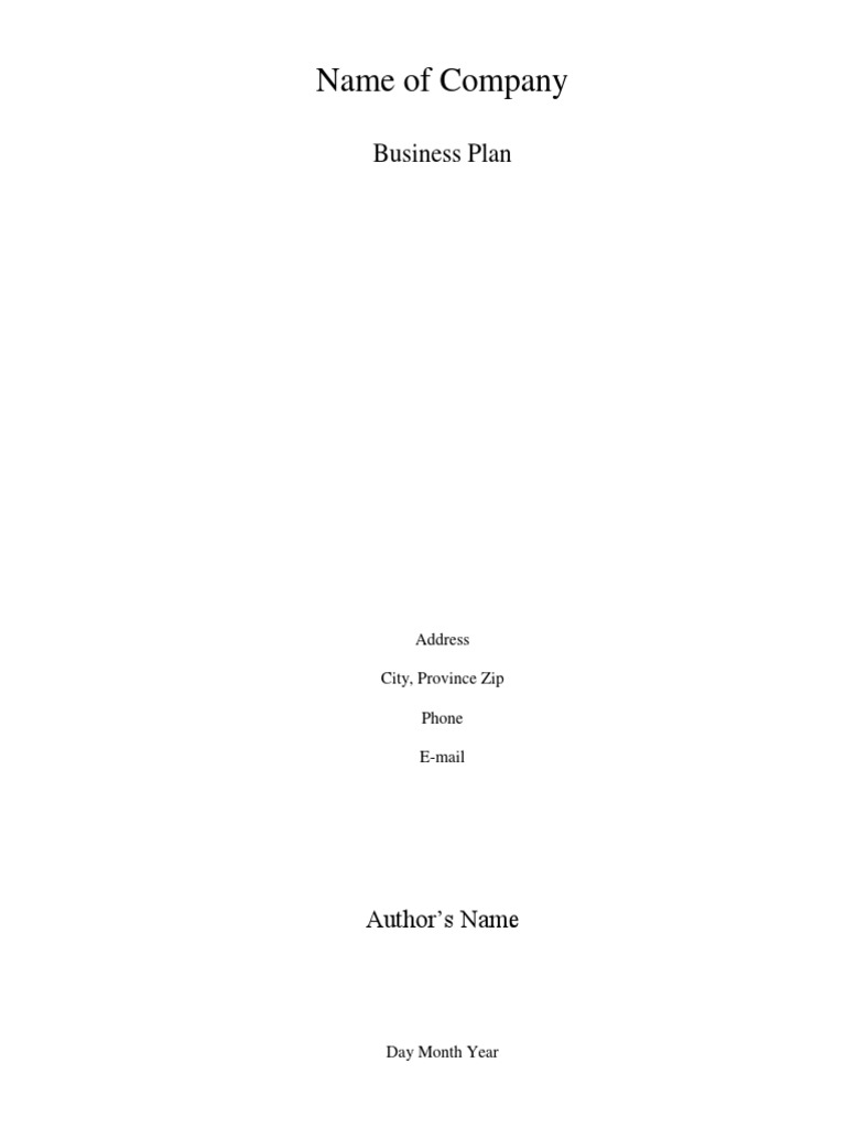Business Plan Outline | PDF | Pricing | Competitive Advantage