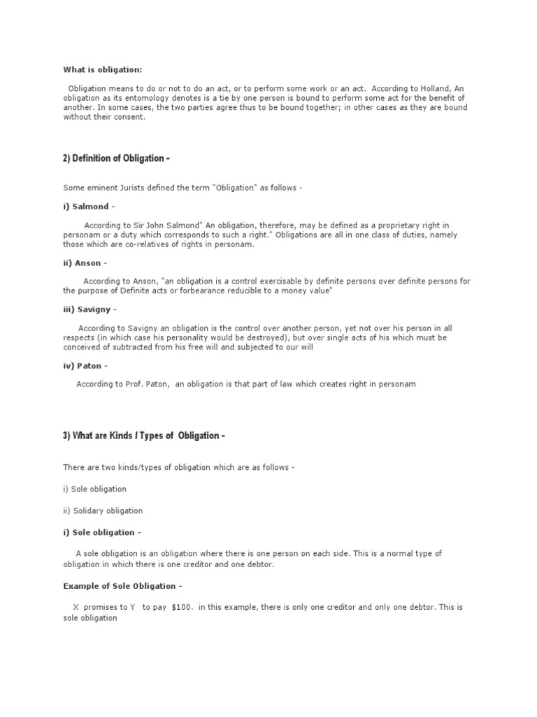 What Is Obligation | PDF | Private Law | Civil Law (Legal System)