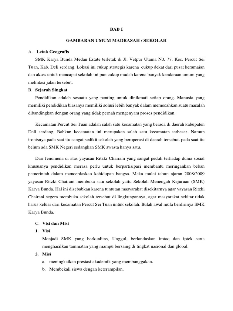 Contoh Laporan PPL 1 | PDF