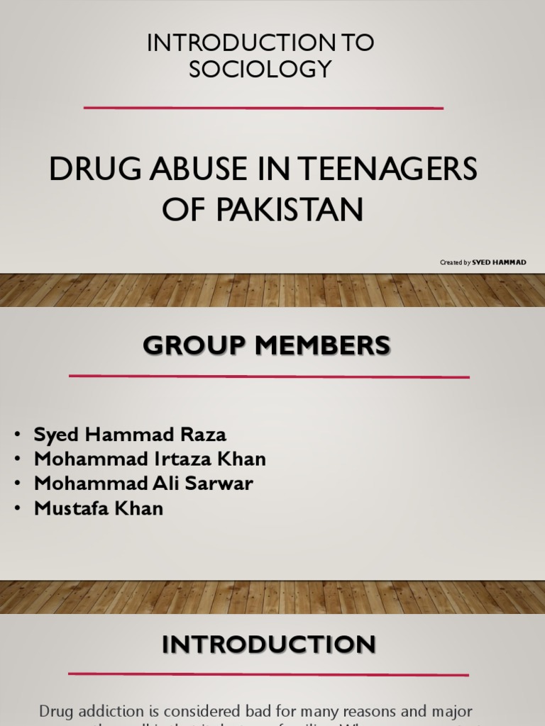 Drug Abuse Among Pakistani Teenagers | PDF | Substance Abuse | Heroin