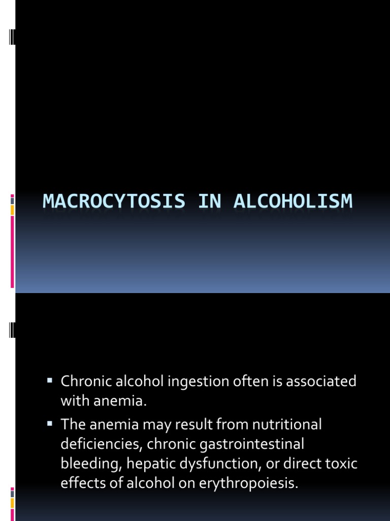 Macrocytosis in Alcoholism | PDF | Anemia | Blood
