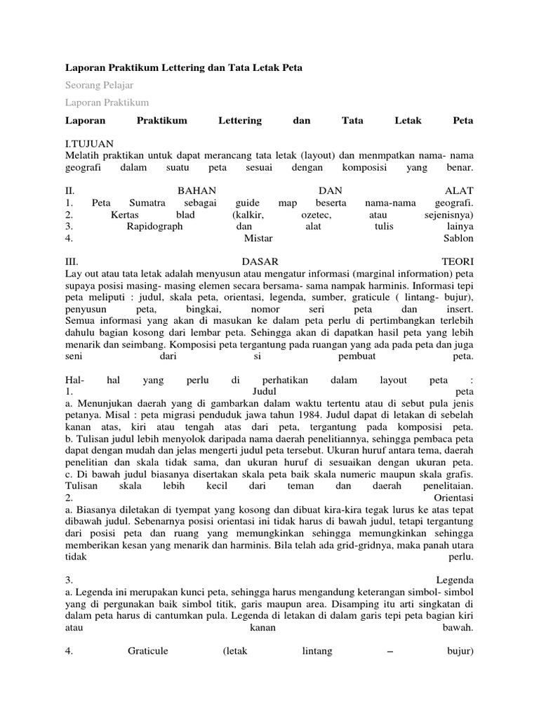 Lettering dan Tata Letak Peta | PDF