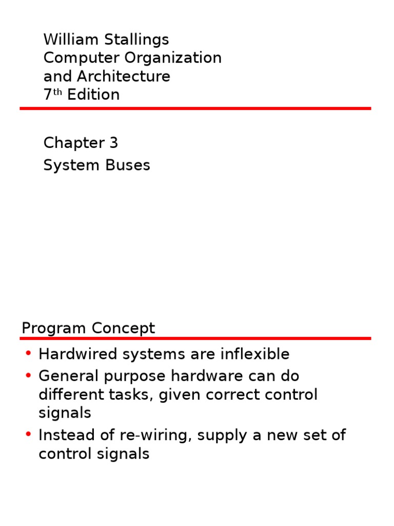 William Stallings Computer Organization and Architecture 7 Edition System Buses | PDF | Central ...