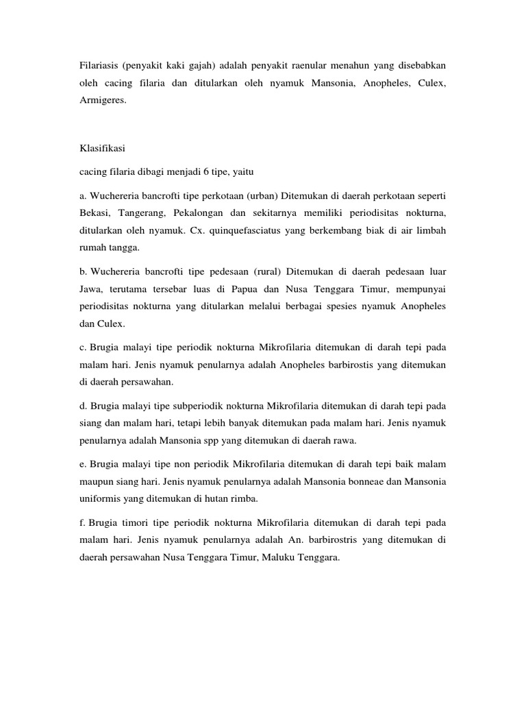 Filariasis Konten Poster LEAFLET | PDF