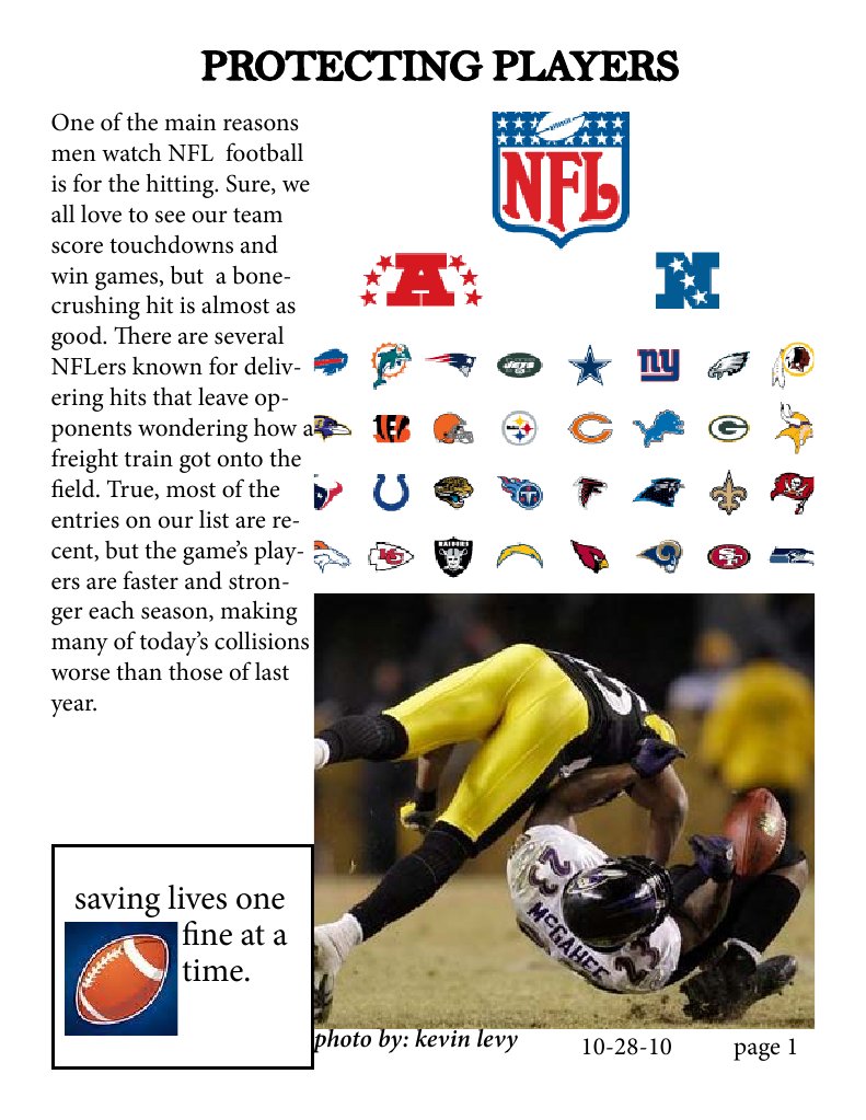 Protecting Players: Saving Lives One Fine at A Time | PDF | Sports ...