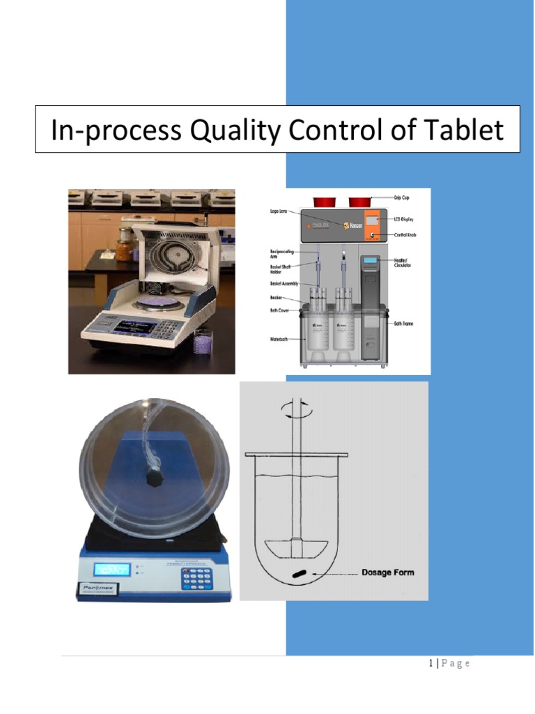 IPQC Test of Tablets | PDF | Tablet (Pharmacy) | Density