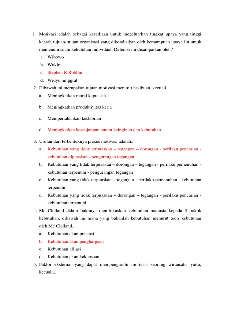 Soal Kwu Part 1 | PDF | Pengembangan Diri