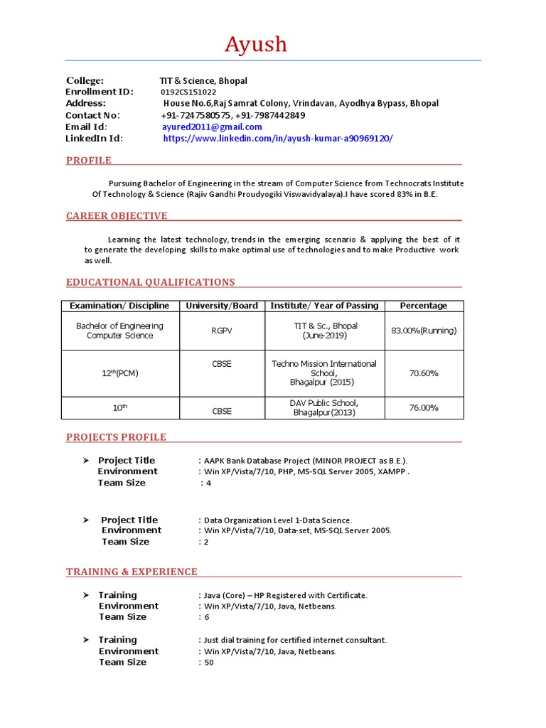 Resume New PDF | PDF | Windows Xp | Windows Vista