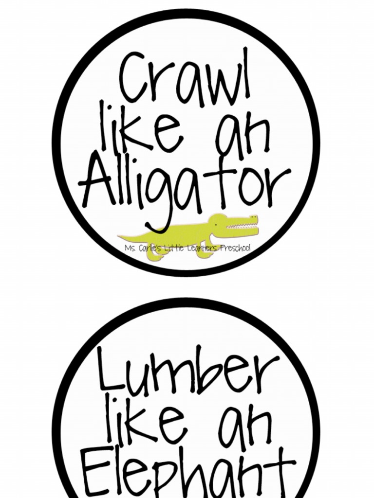 Animal Action Verbs - Movement | PDF