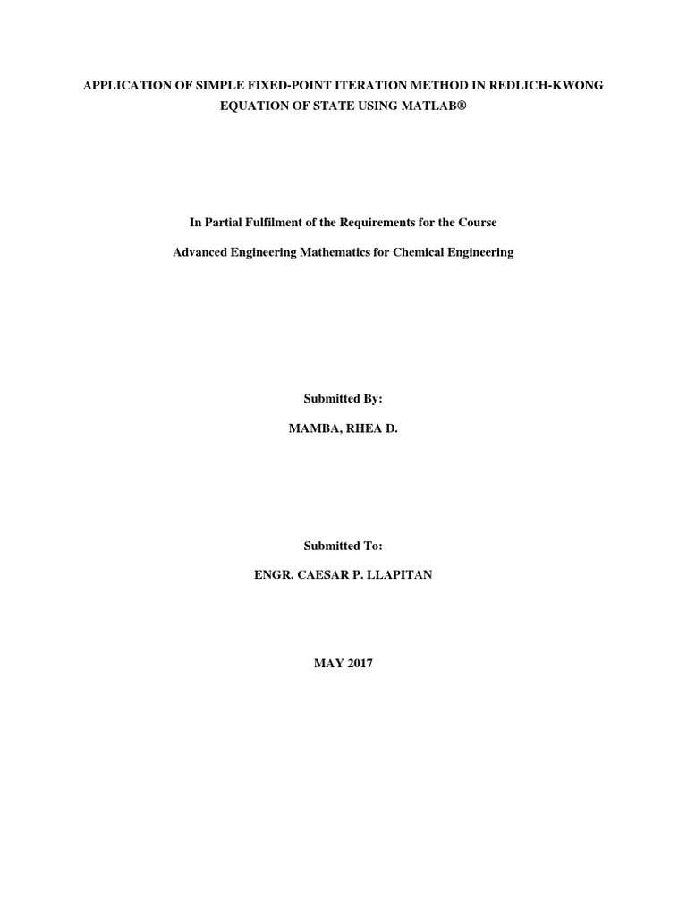Application of Simple Fixed Point | PDF | Applied Mathematics ...