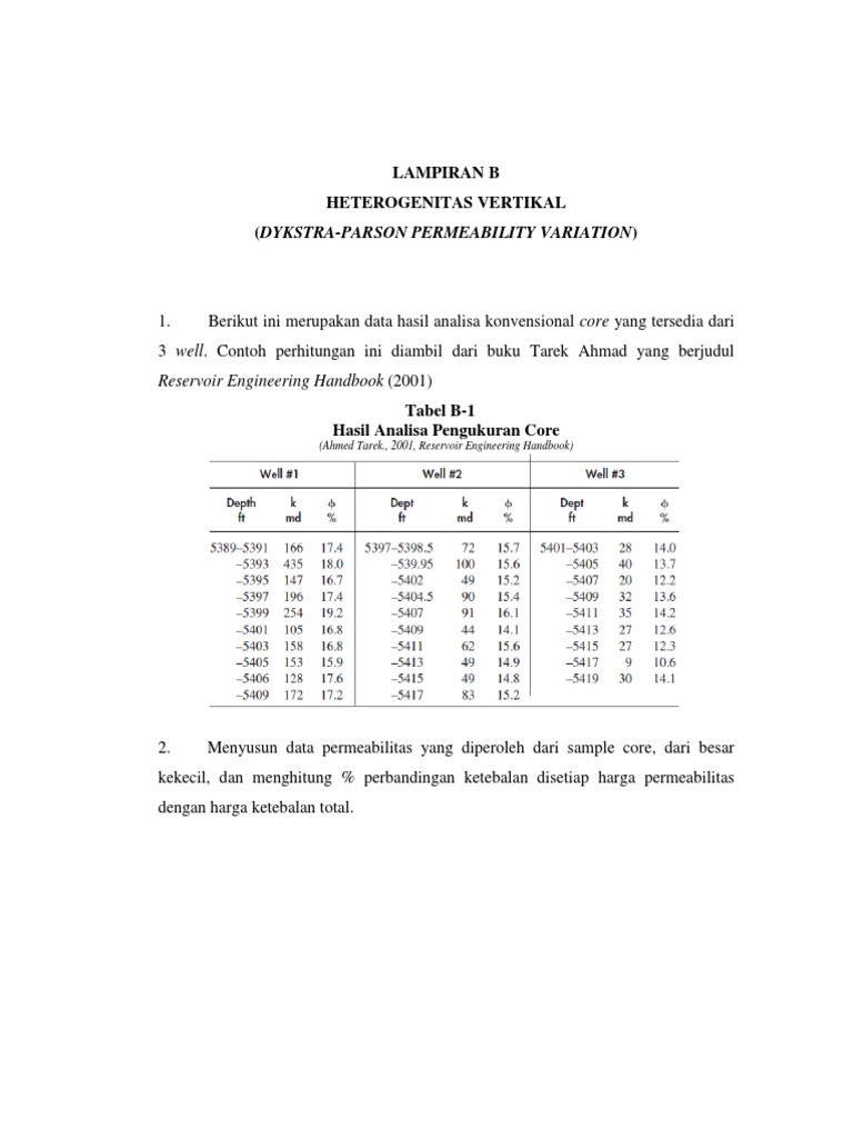 Heterogenitas Vertikal (Dykstra-Parson) | PDF