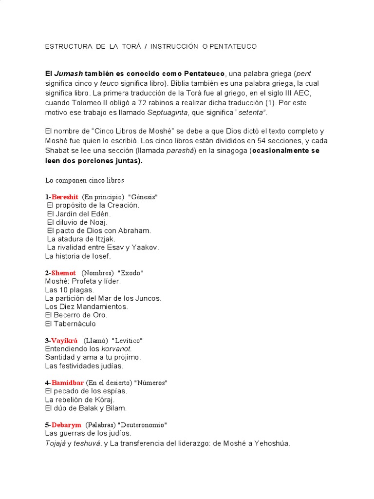 Fundamentos Hebreos | PDF | Tora | Biblia hebrea