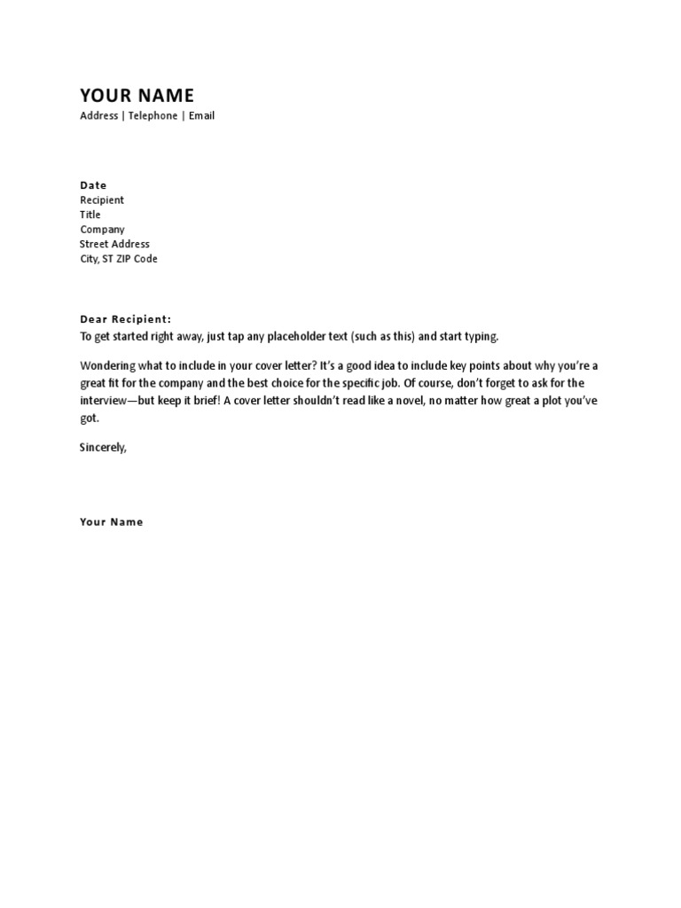 Your Name: Address - Telephone - Email | PDF