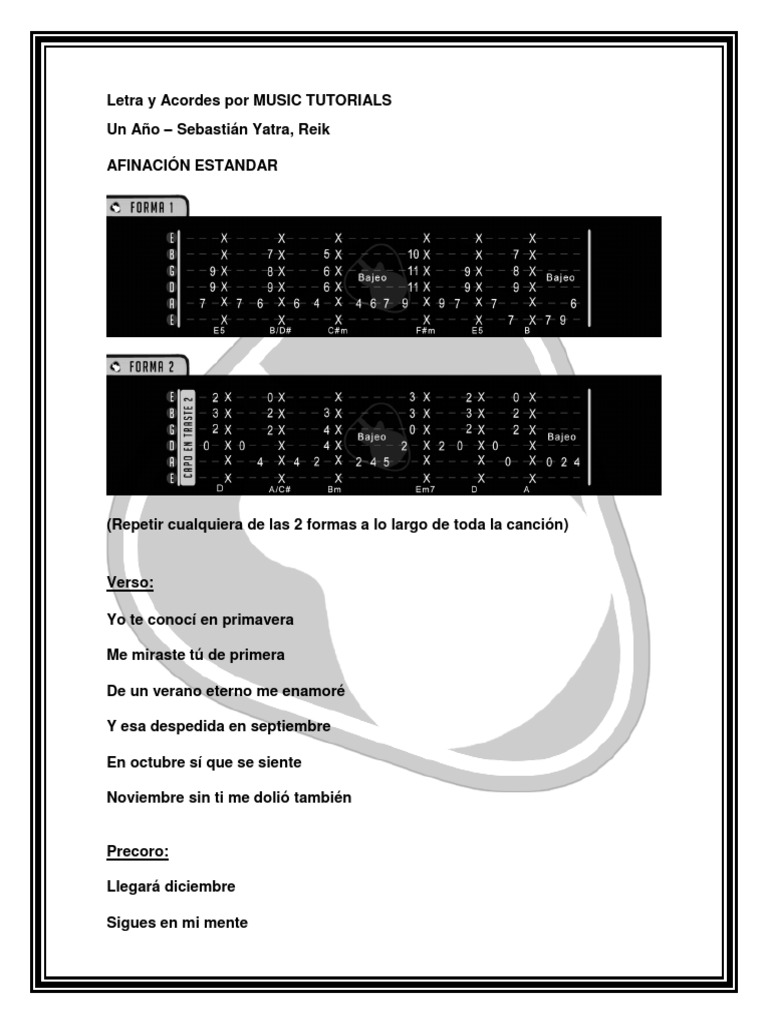Un Año Sebastian Yatra, Reik | PDF