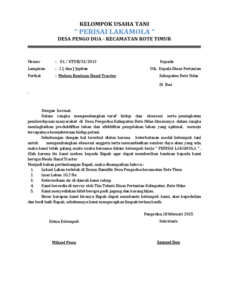 Proposal Kelompok Tani | PDF