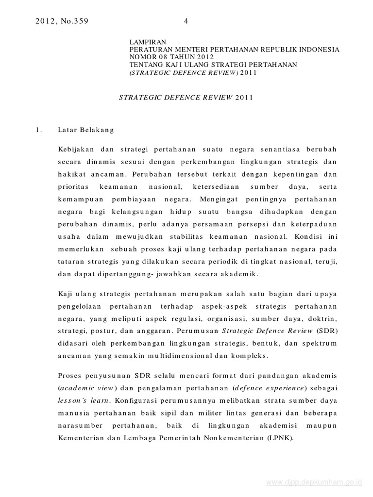 Permenhan Tentang SPP Hanneg | PDF