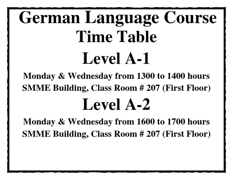 Time Table | PDF