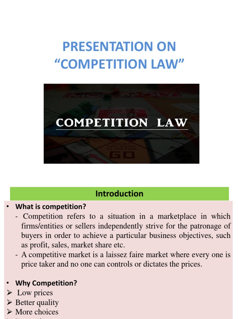 Lecture 9 - THE COMPETITION ACT, 2002 | PDF | Monopoly | Competition Law