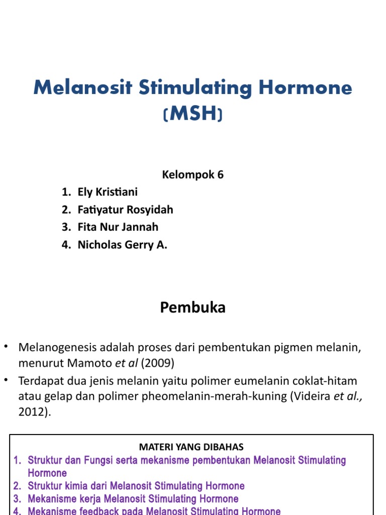 Fungsi dan Mekanisme Hormon MSH | PDF