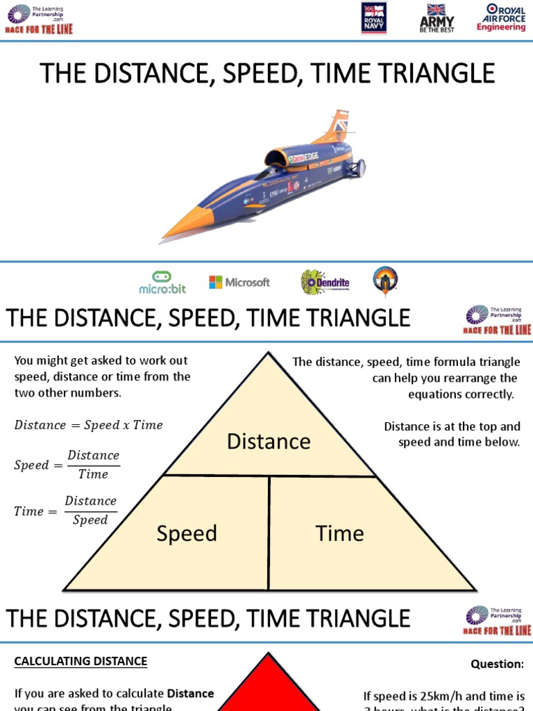 Distance Speed Time Triangle | PDF | Speed | Spacetime