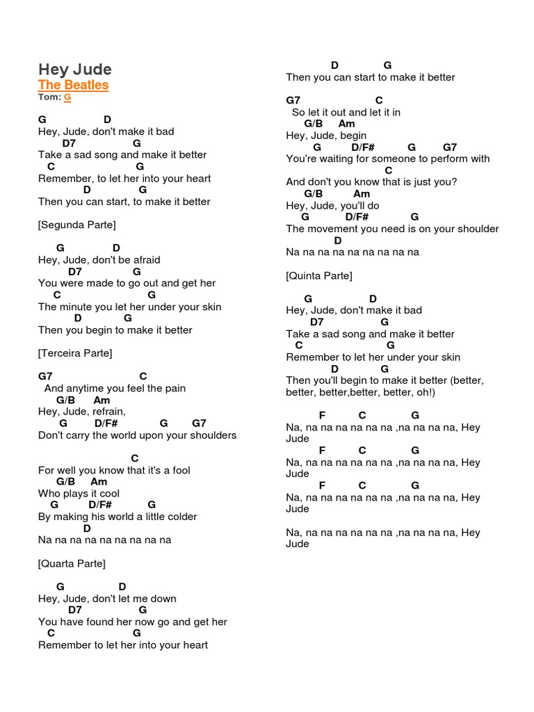 Hey Jude Guitar Chord