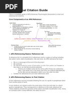 Core Components of An APA Reference | PDF | Citation | Apa Style