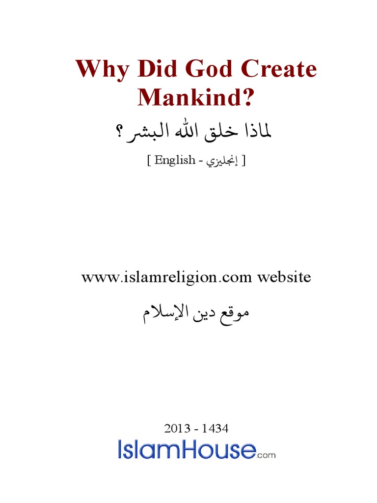 Why Did God Create Mankind | PDF | Glory (Religion) | God